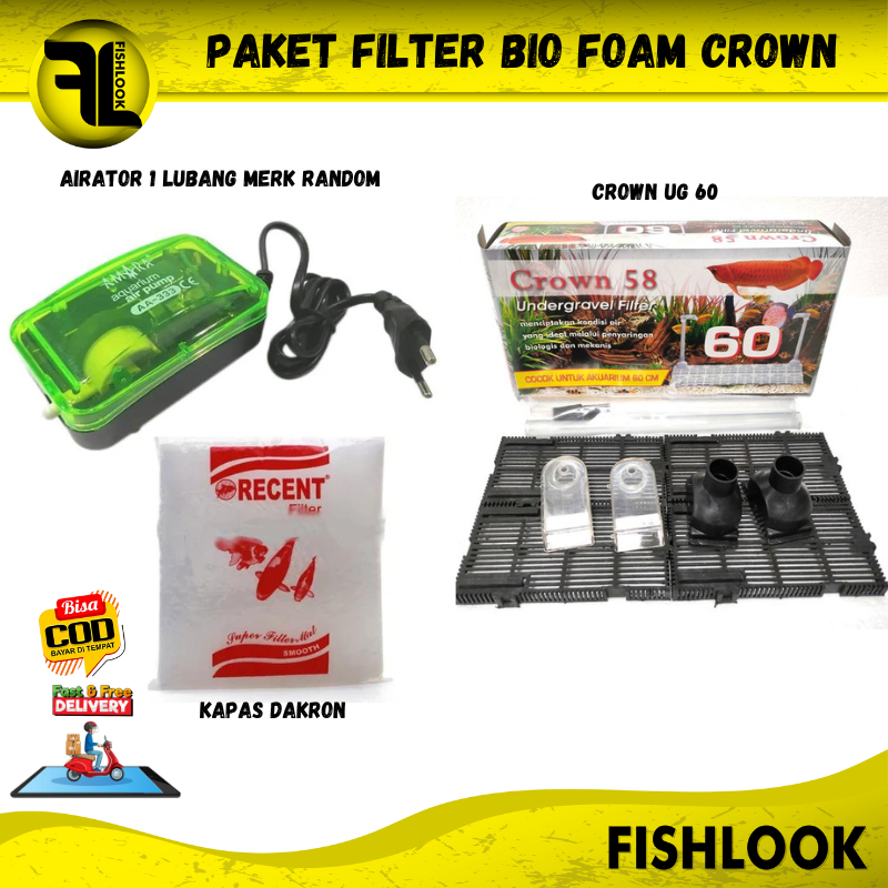 Jual PAKET UNDERGRAVEL AERATOR FILTER AQUARIUM PENJERNIH AIR AKUARIUM ...