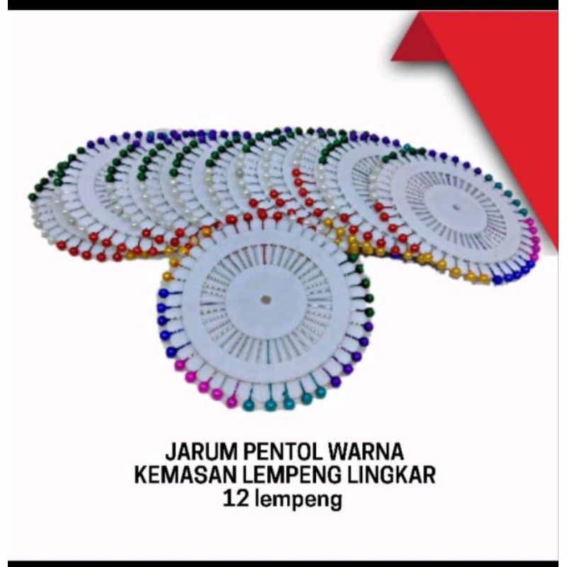 Jual JARUM PENTUL PENTOL WARNA BULAT LEMPENG LINGKAR BROS HIJAB (1 ...