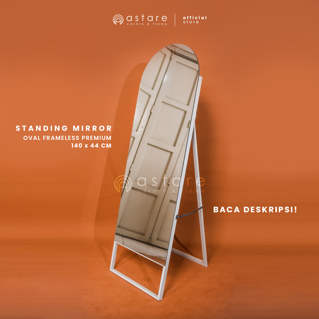 Jual Astare - Kaca Cermin Standing Mirror Frameless Oval (Non Full ...