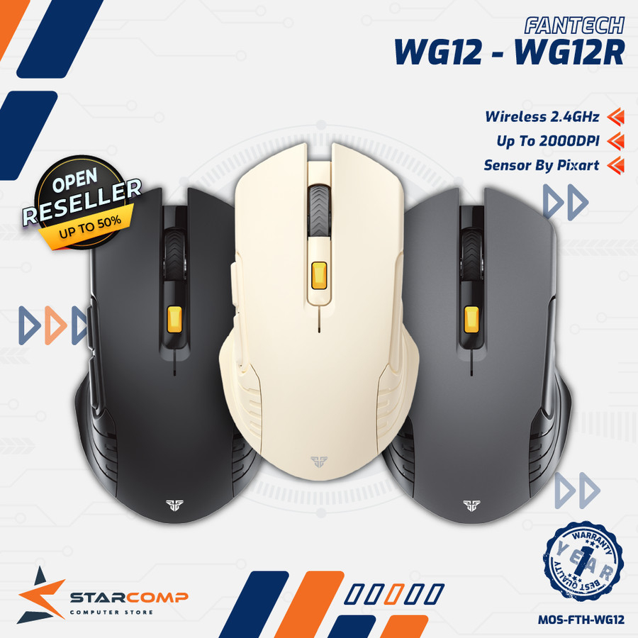 Jual Mouse Wireless Gaming Fantech WG12R - WG12 RAIGOR Gen III ...