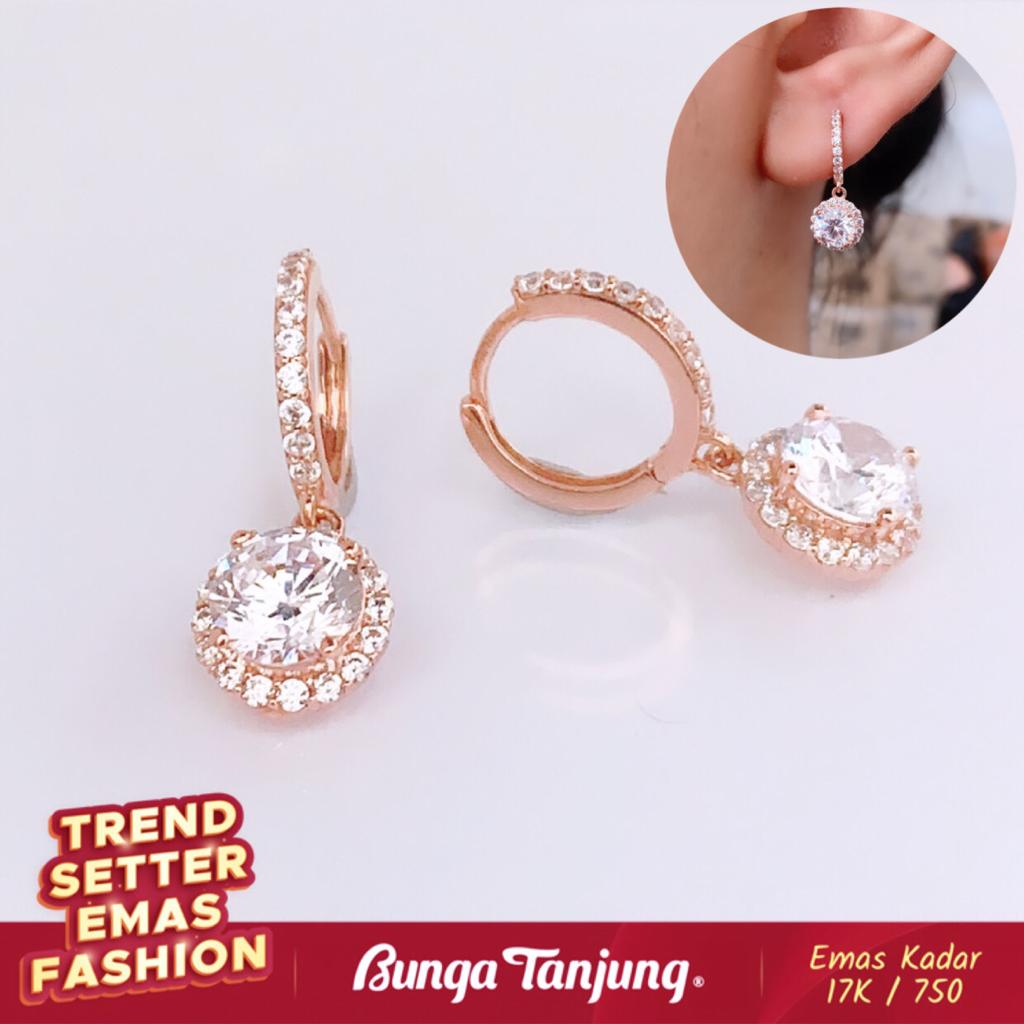 Jual ANTING KLIP ARABELLA - EMAS 17K - BUNGA TANJUNG GOLD | Shopee ...