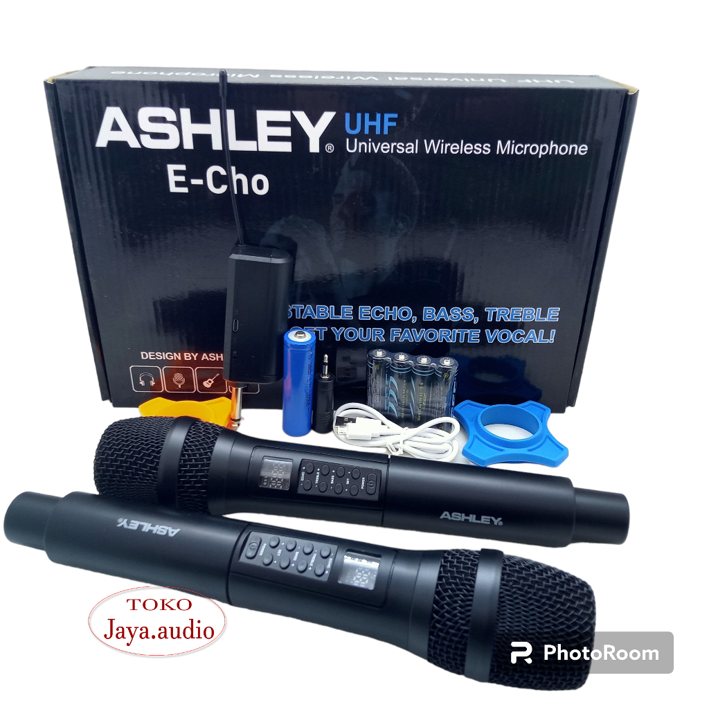 Jual Mic Wireless ASHLEY ECO Mik Pegang Microphone Panggung Mik Duet ...