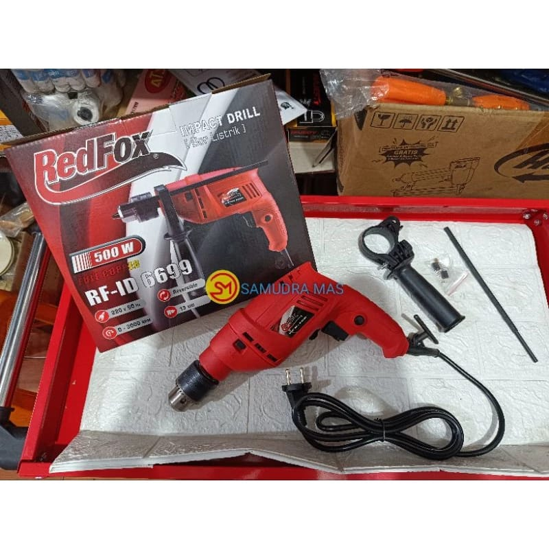Jual REDFOX BOR RF-ID6699 BOR TANGAN 13 MM 500 WATT | Shopee Indonesia