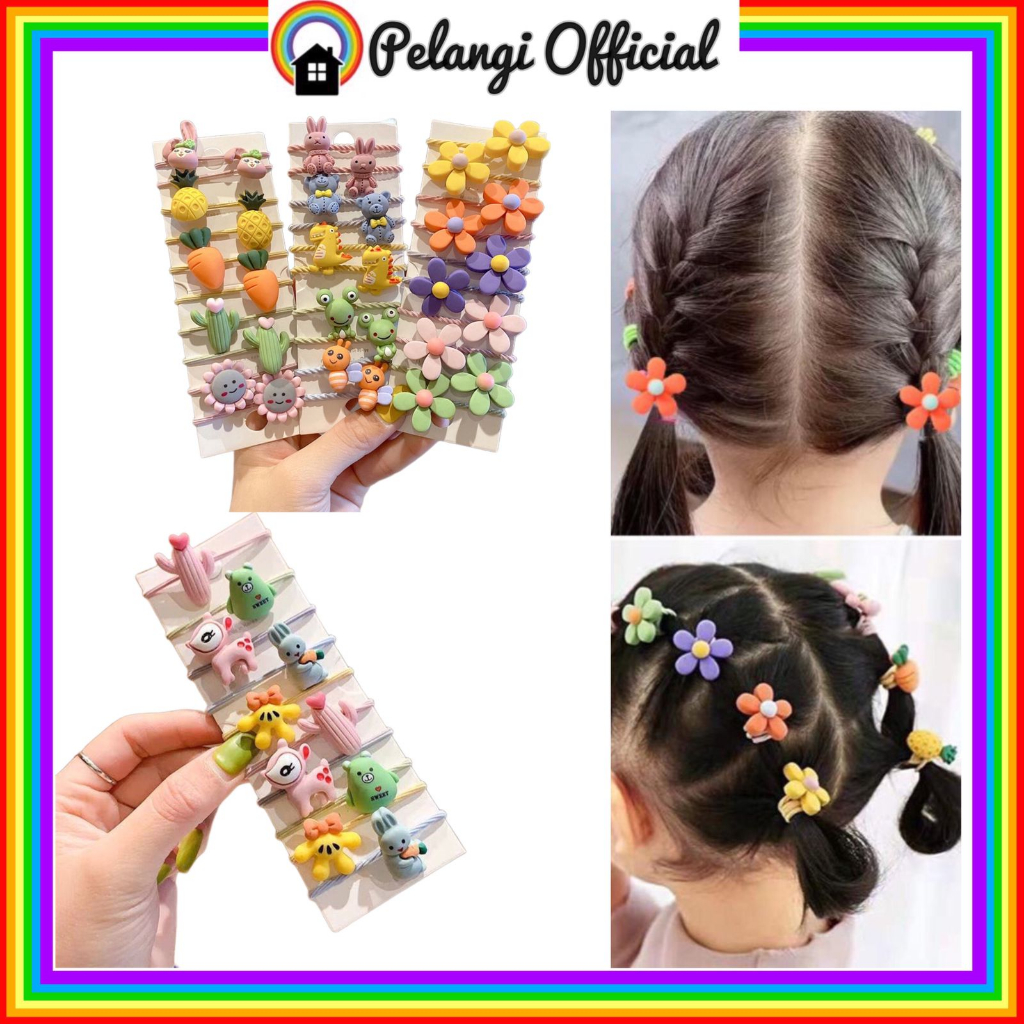 Jual 333 10pc / Set Ikatan Rambut Anak Icon Karakter Import / Ikat ...