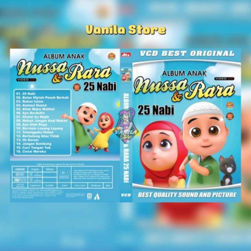 Jual Kaset Video Musik Lagu Anak Anak Nussa Dan Rara 25 Nabi | Shopee Indonesia