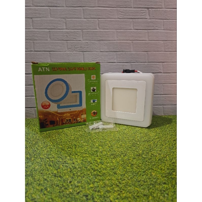 Jual lampu ob panel LED ATN 2 warna putih kuning / putih biru bulat ...