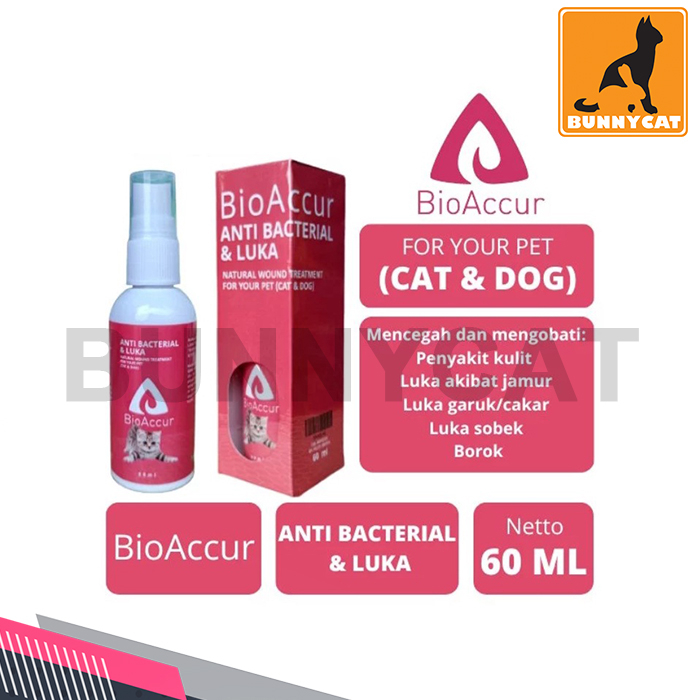 Jual BioAccur Anti Bacterial & Luka Spray 60 ml / Obat Luka Kucing ...