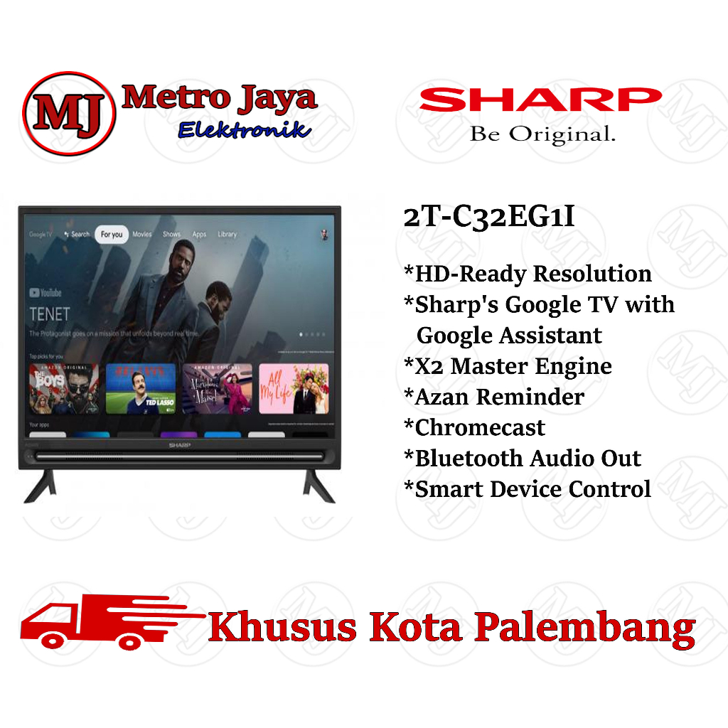 Jual TV LED Sharp 32 Inch Android 11 GoogleTV 2T-C32EG1i / 32EG1i ...