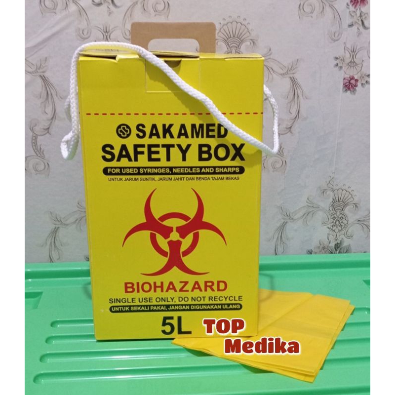 Jual Kotak Sampah Medis 5 Liter / Safety Box Biohazard 5L | Shopee ...