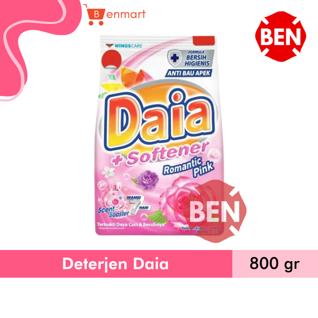 Jual Detergen Daia 800g 800gr 800 g gr gram Pink Merah Murah Dus Grosir ...