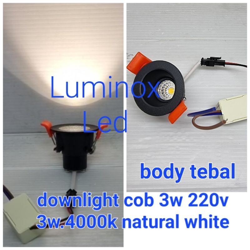 Jual lampu led lemari partisi 3watt 3w / downlight led 3 watt 3 w 6000k ...