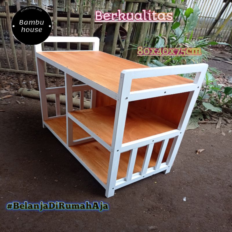 Jual Meja Tempat Masak Kompor Gas 2 Tungku Triplek | Shopee Indonesia