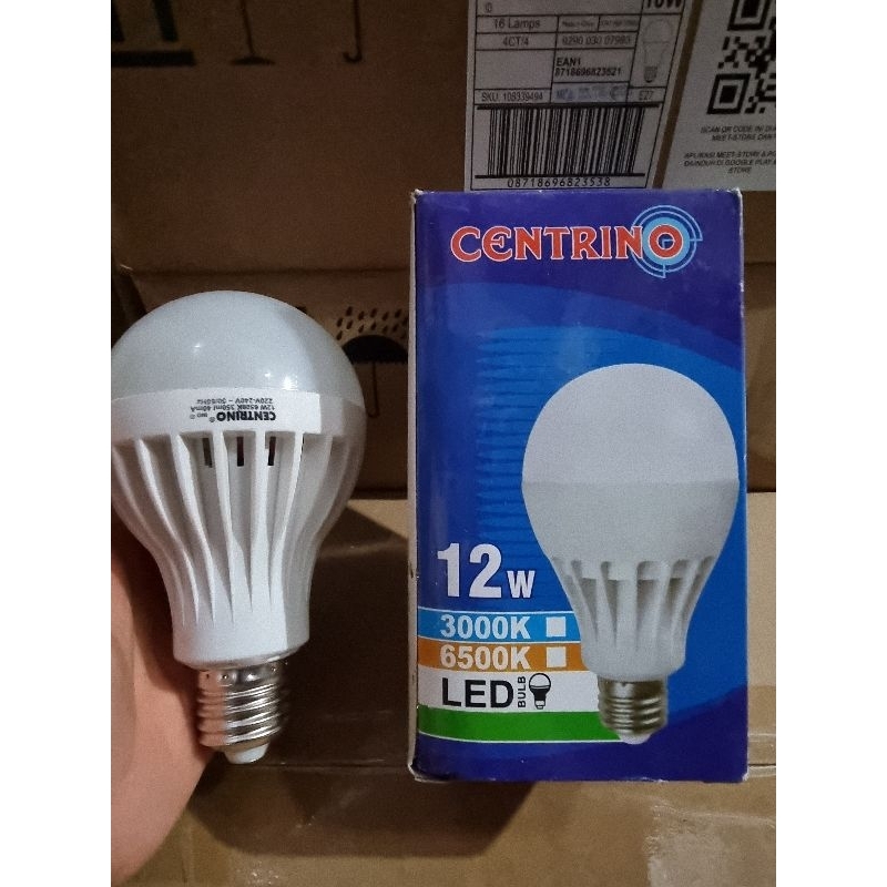 Jual Obral Led bulb Centrino 12w murah nyala putih | Shopee Indonesia