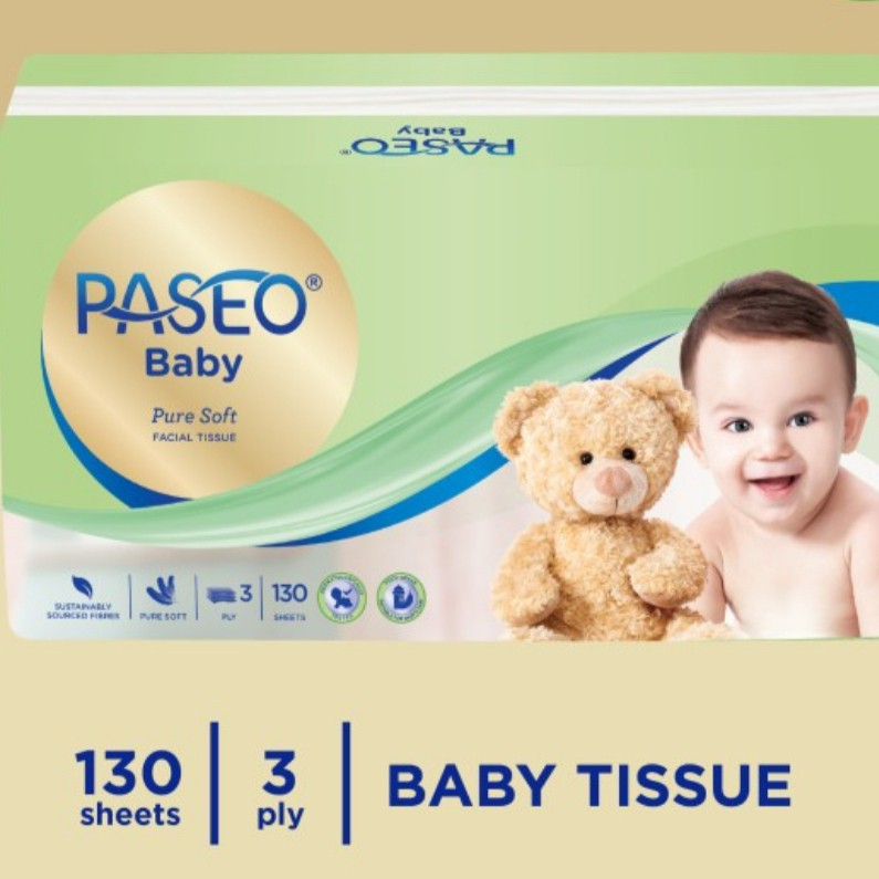 Jual Tissue paseo baby facial pure soft 130s-3ply / tissue bayi pure ...