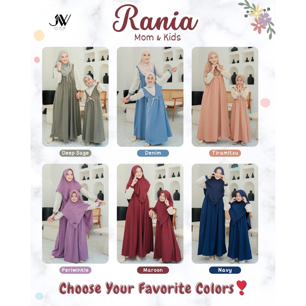 Jual RANIA MOM AND KIDS SERIES by JANAWEAR (PRE ORDER) | Shopee Indonesia