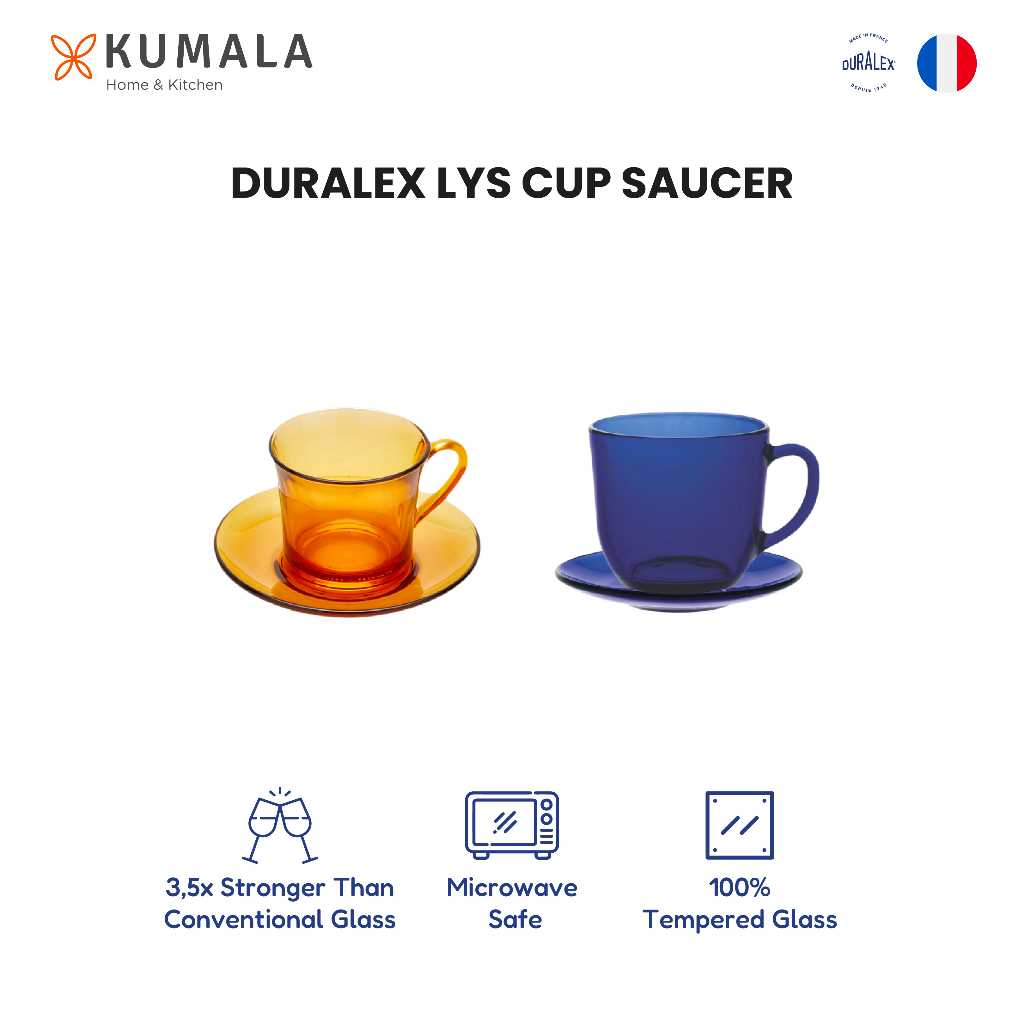 Jual DURALEX LYS CUP SAUCER - Cangkir Kopi Teh Kaca - Glass Mug Cofee ...