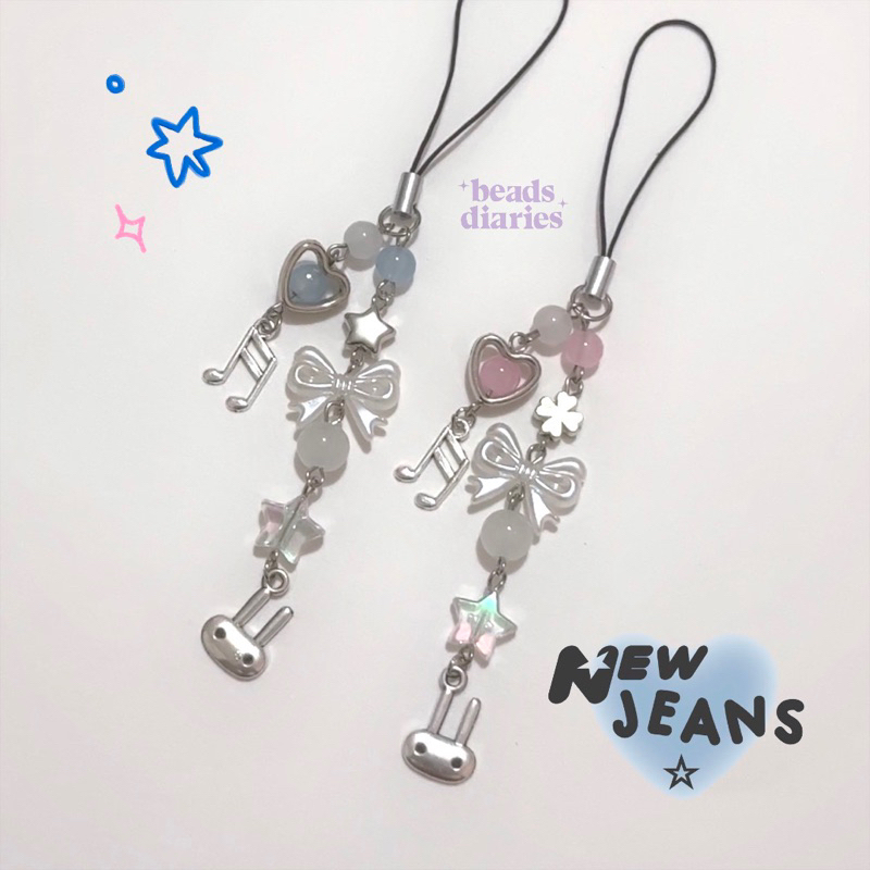 Jual beads.diaries newjeans phone charm y2k keychain tali gantungan ...