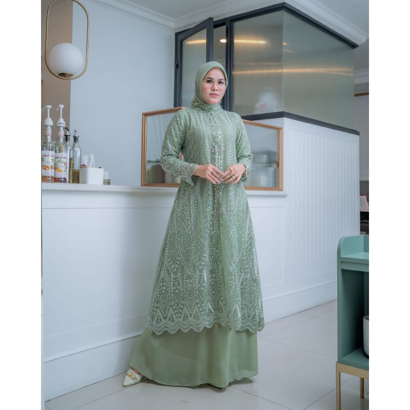 Jual Gamis Tille Premium Full Payet / Gamis Non Ngiler / Gamis Lepas ...