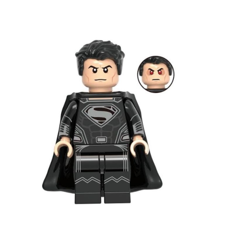 Jual Mini Action Figure Superman Black Suit Dc Comic Brick Mainan Balok ...