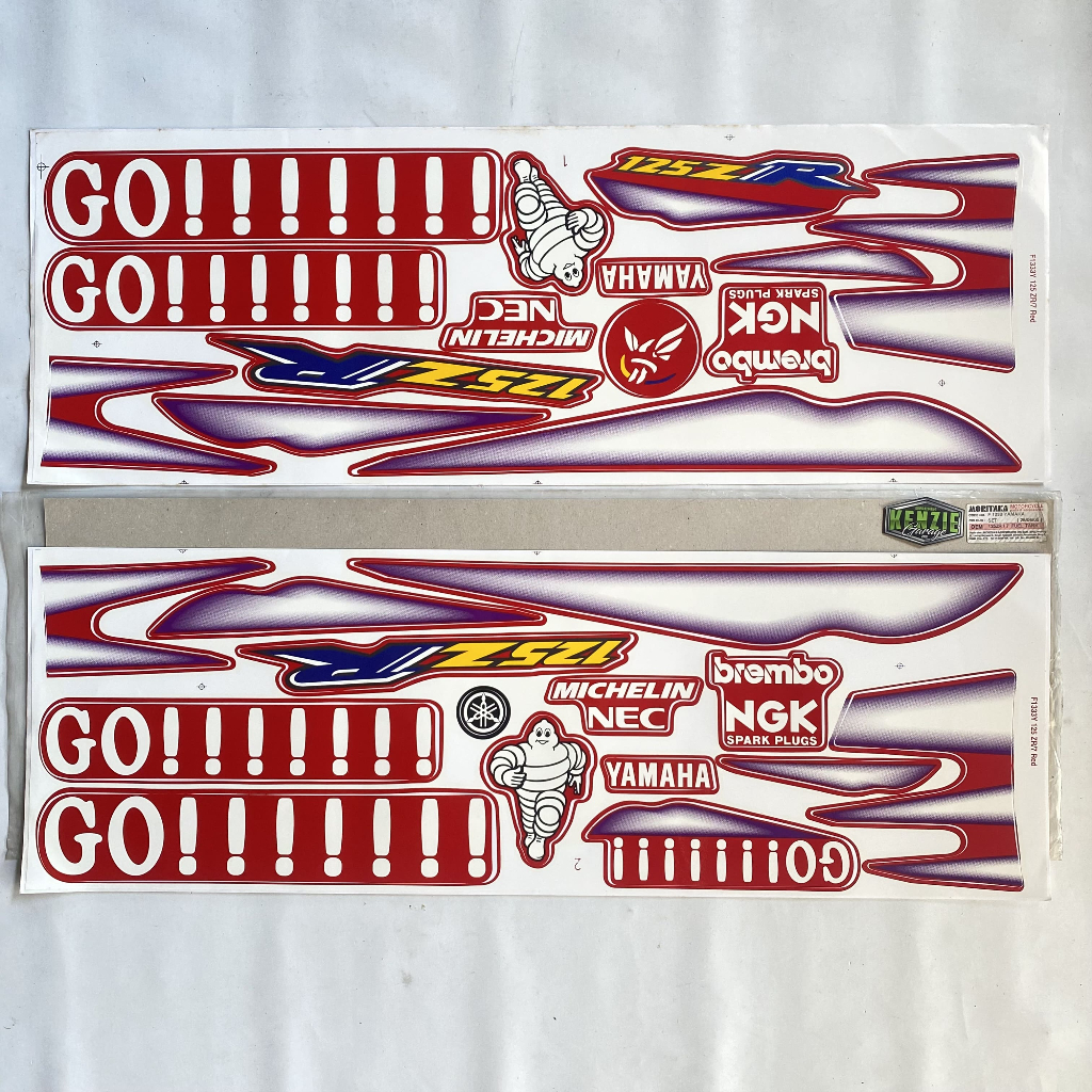 Jual Stiker striping 125Z 125ZR Merah GO GO GO !!! original moritaka ...