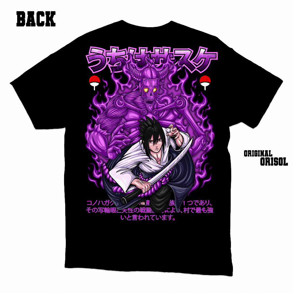 Jual Kaos Uciha Sasuke Kaos Anime Tshirt Anime Sasuke Uchiha Hitam ...