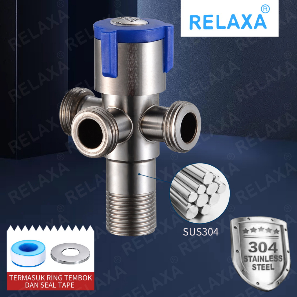 Jual SUS304 Kran Shower Triple Stop Kran Cabang Depan Kanan Kiri ...