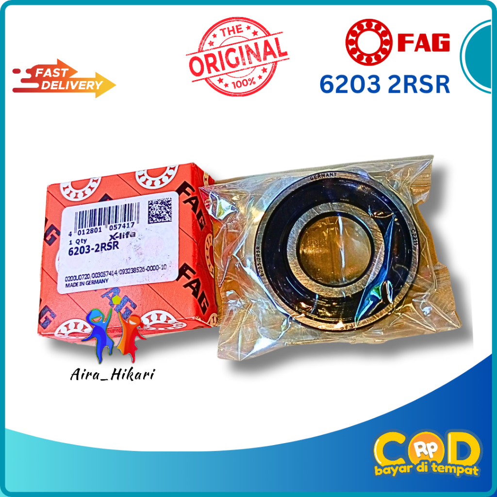 Jual Bearing FAG 6203 2RSR Original Germany | Shopee Indonesia