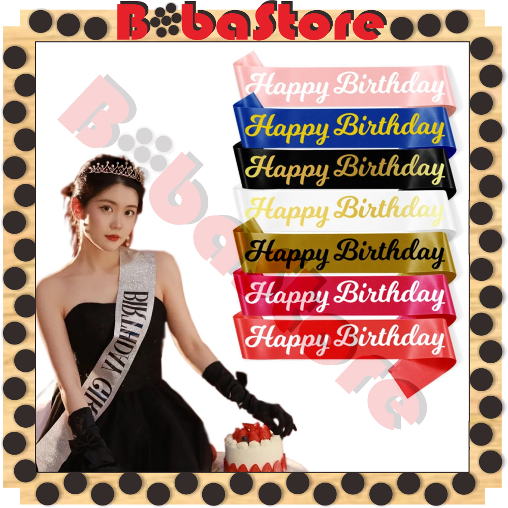 Jual ⭐Bobastore⭐ Selempang Ulang tahun Sash Happy Birthday R955 ...