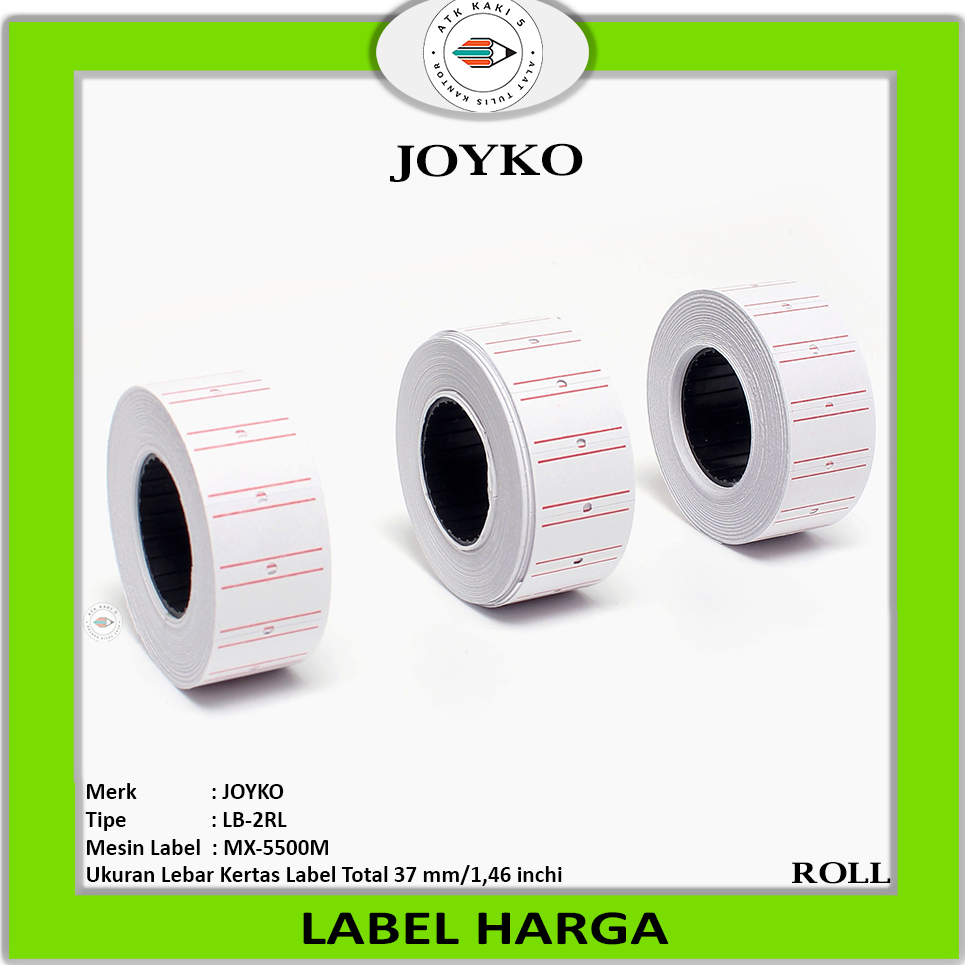 Jual JOYKO - Label Harga 1 Baris LB-2RL Biru - Roll | Shopee Indonesia