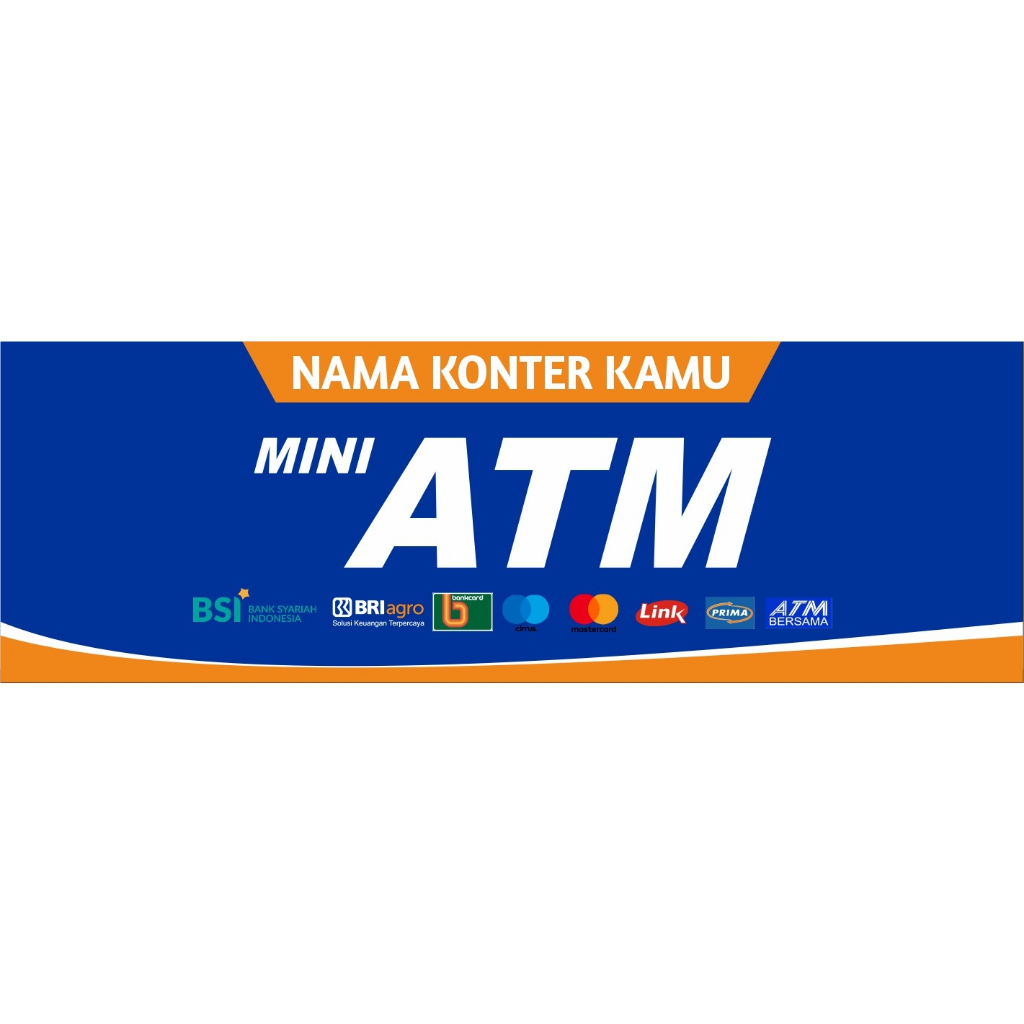Jual STIKER VINYL ETALASE MINI ATM ( CUSTOM NAMA KONTER ) | Shopee ...