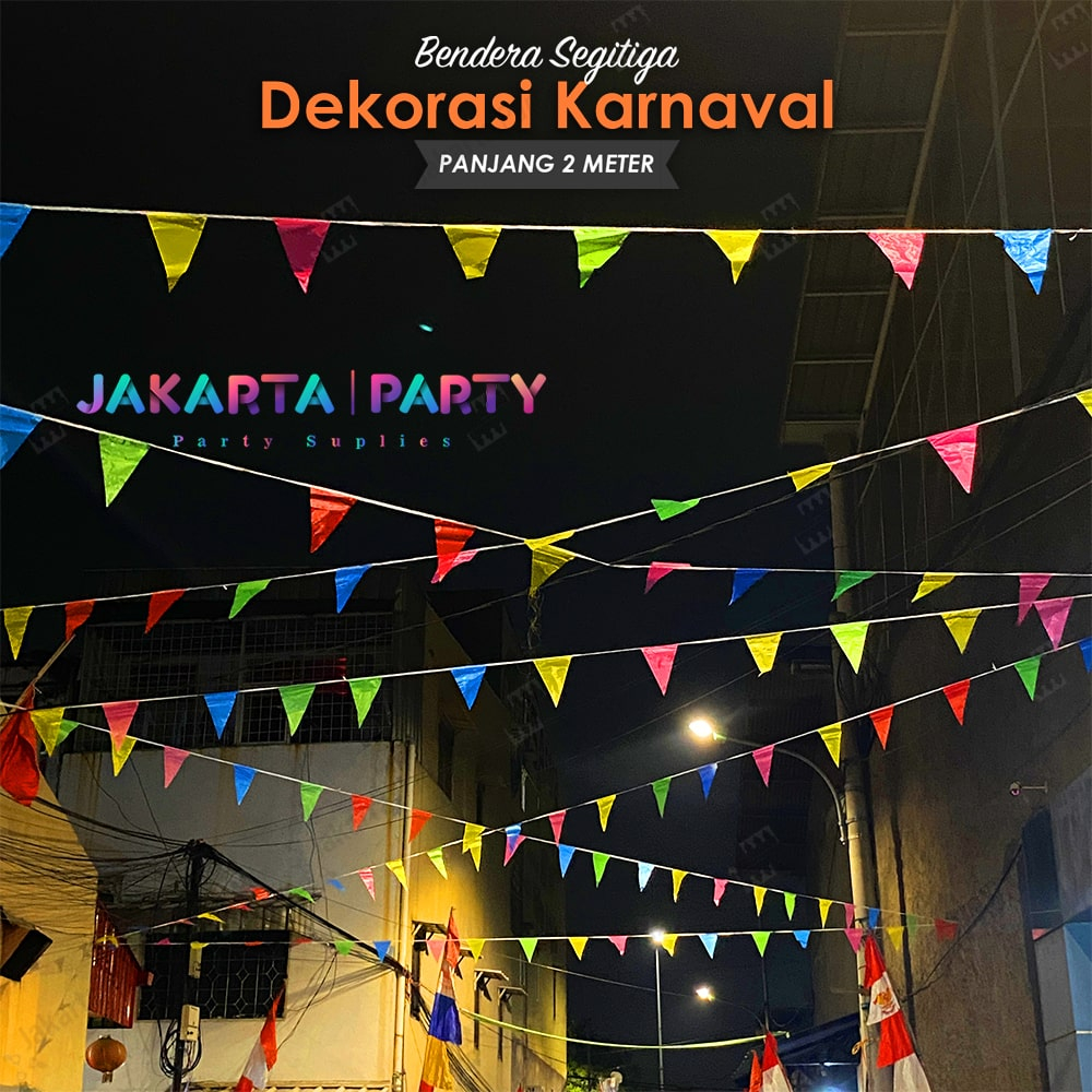 Jual Bendera segitiga kain warna-warni / bunting flag segitiga kain ...