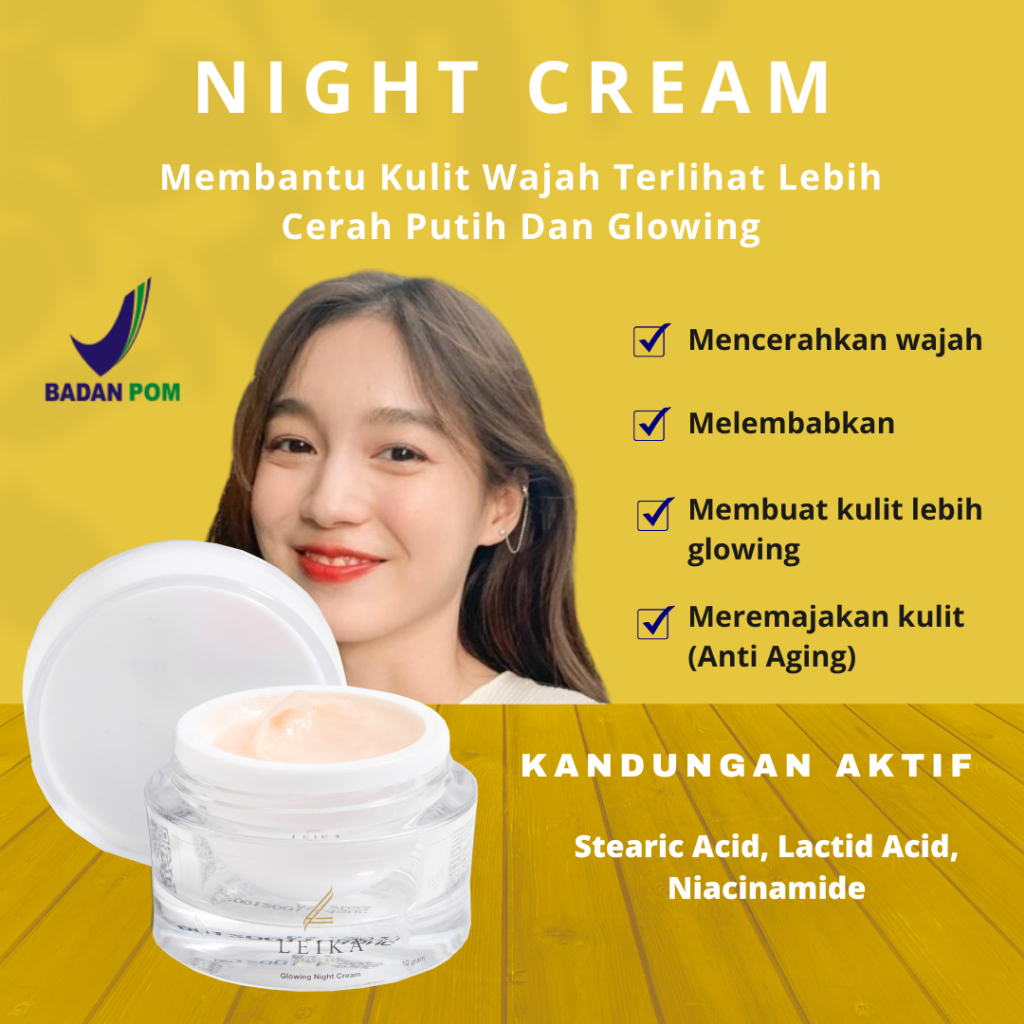 Jual [TERLARIS KRIM MALAM] Cream Pemutih Wajah Glowing Bpom Cepat Permanen Pemutih Waja Ampuh ...