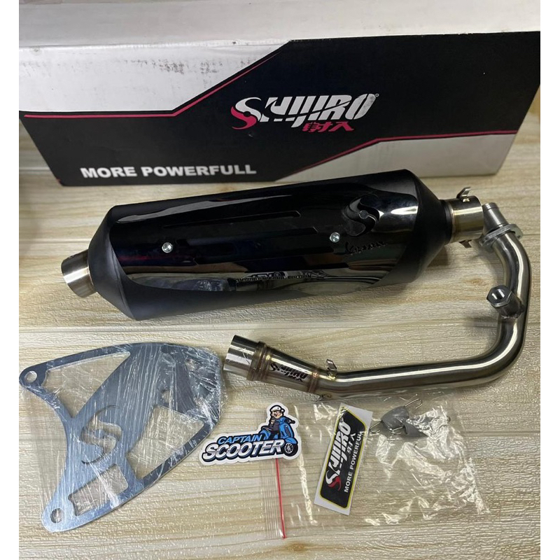Jual Knalpot Shijiro Standar Std Racing Special Edition SE Black Vespa ...