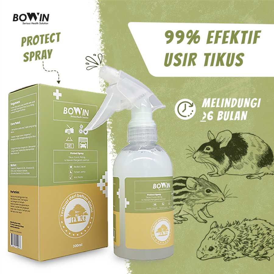 Jual Spray Pengusir Pembasmi Tikus Bowin Rat Repellent 300mL Efektif ...