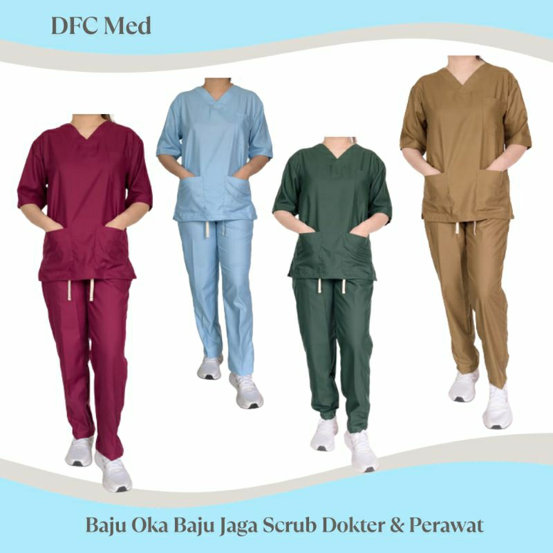 Jual Baju Oka Baju Jaga Scrub Dokter Baju Ok Seragam Perawat DFC Med ...