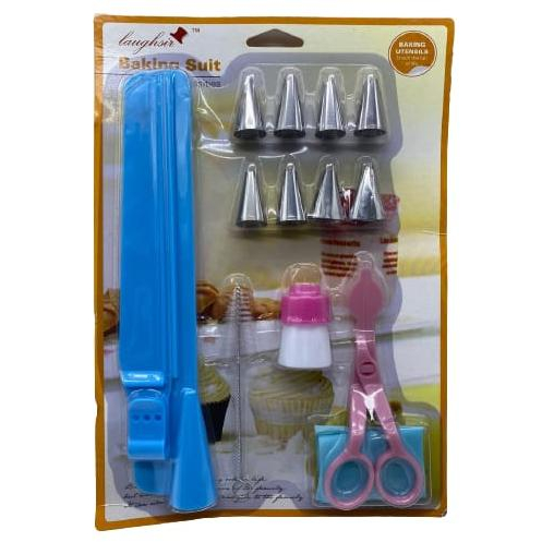 Jual Adjustable Cake Decoration Tools Set Spuit Scraper Gunting Mawar ...