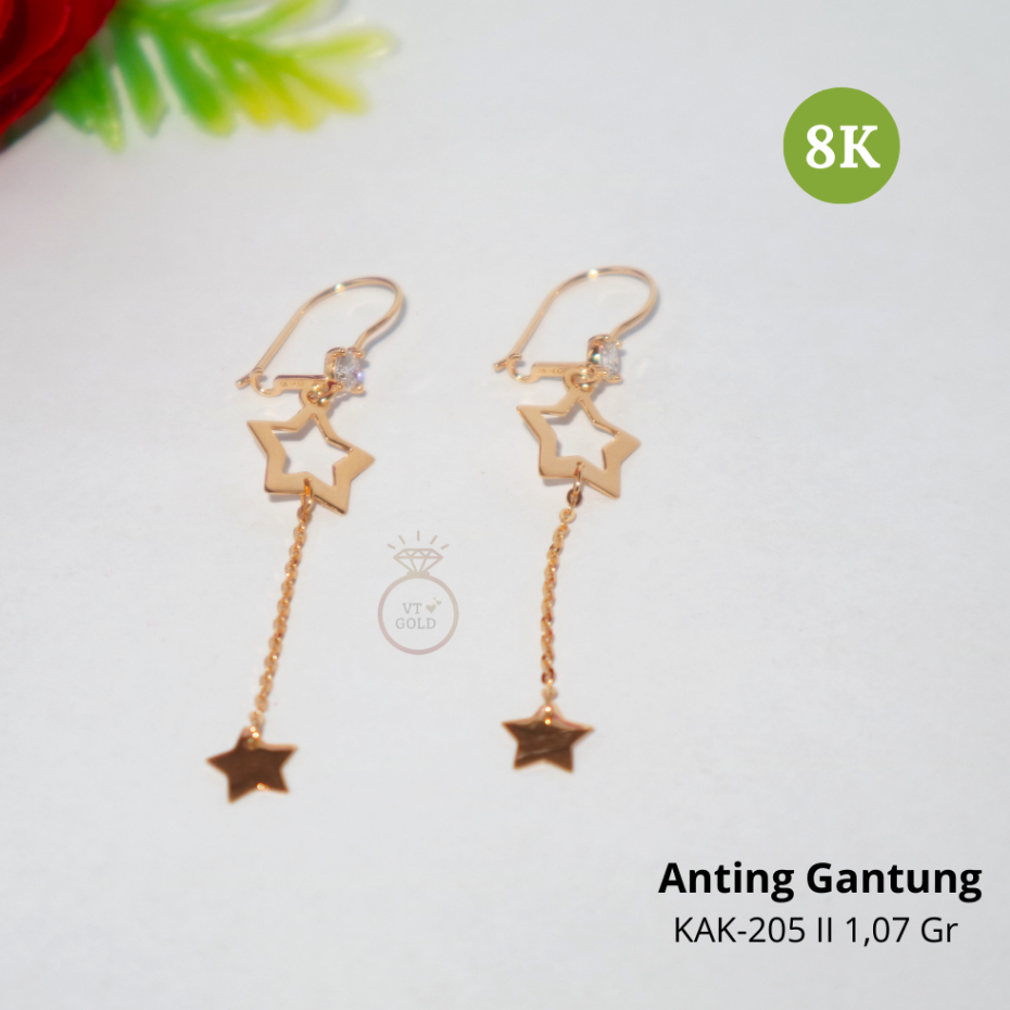 Jual Anting Gantung Anak Bintang 8K (KAK-205) | Shopee Indonesia