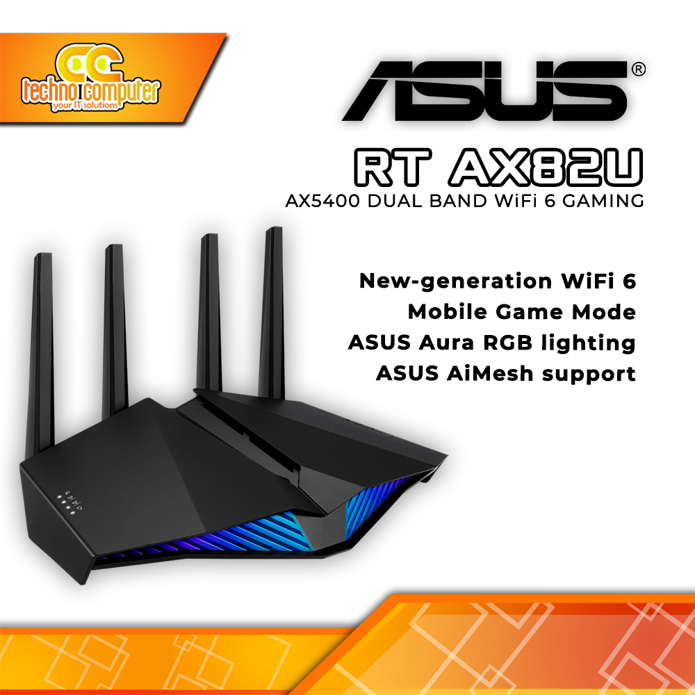 Jual ROUTER ASUS RT-AX82U AX5400 Dual Band WiFi 6 Gigabit Wireless Router | Shopee Indonesia