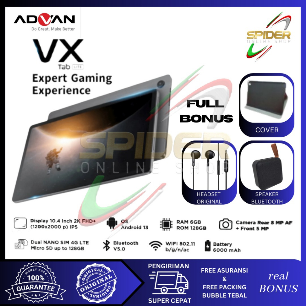 Jual ADVAN TAB VX LITE | TABLET ADVAN | RAM 6GB ROM 128GB GARANSI RESMI ...
