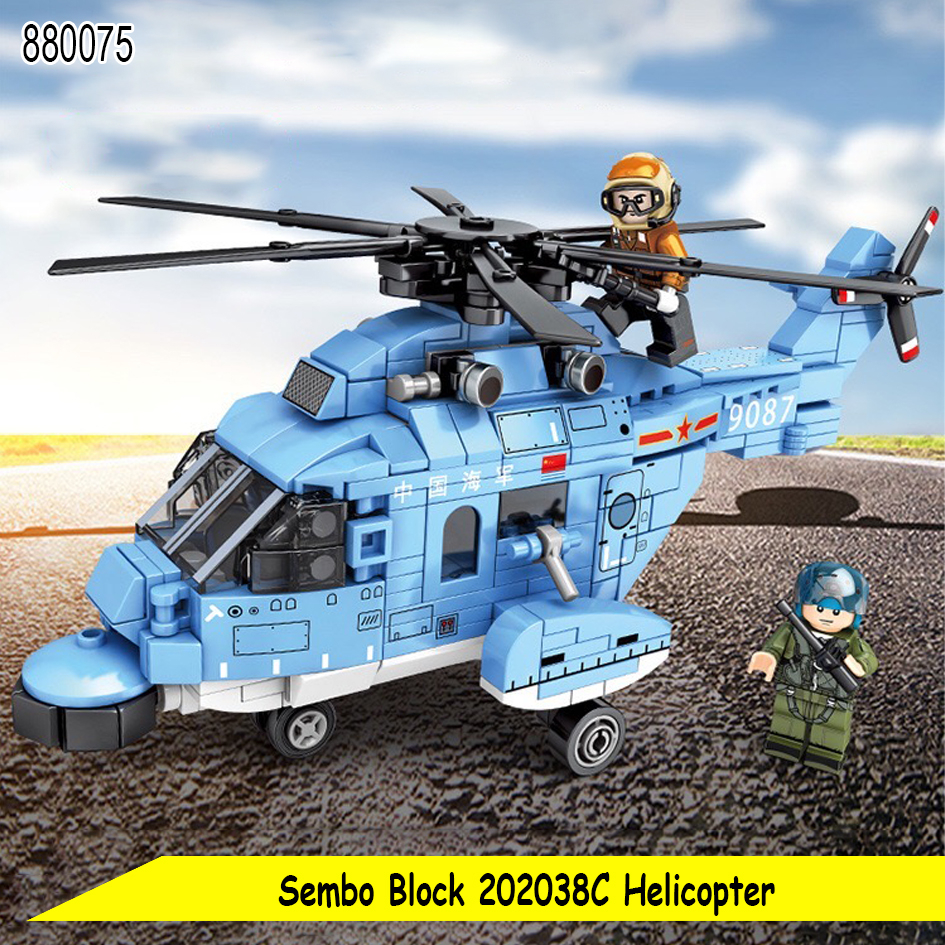 Jual Sembo Helikopter Mainan Balok Susun Pesawat Perang Brick Block Jet ...