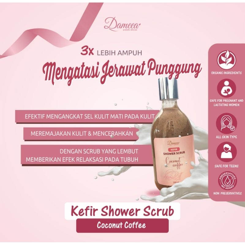 Jual Sabun Mandi Shower Scrub Kefir Yogurt 300ml | Dameea Liquid ...