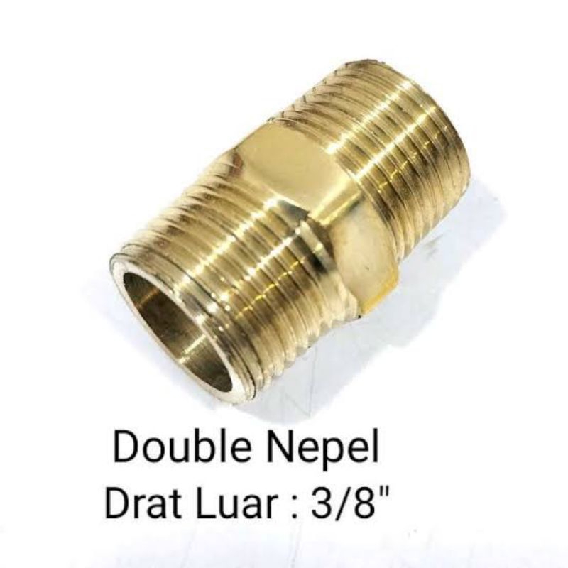 Jual Double neple 3/8 pipa AC/sambungan pipa AC | Shopee Indonesia