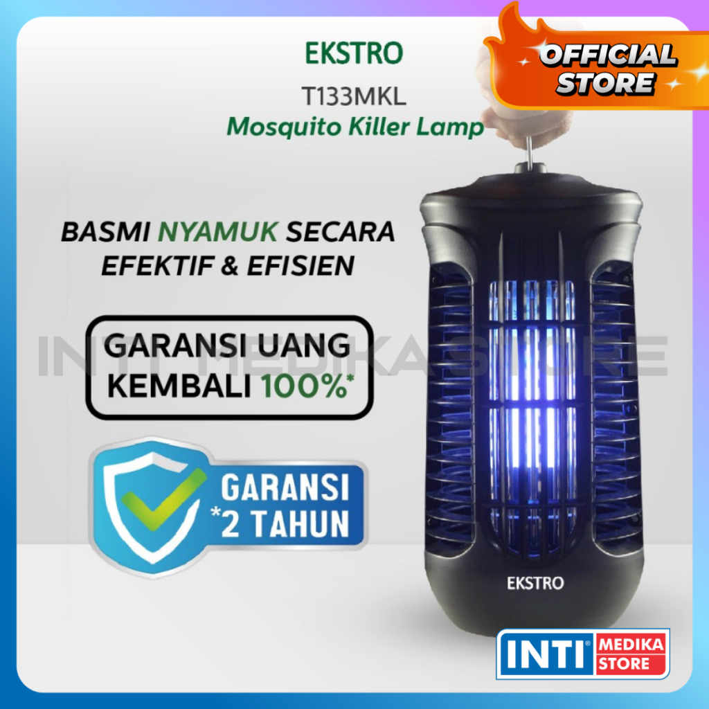 Jual EKSTRO - Lampu Perangkap Nyamuk T133MKL | Baygon HIT Raket Serangga | Shopee Indonesia