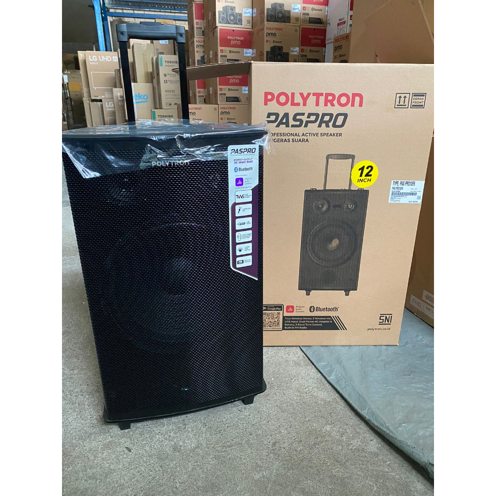Jual SPEAKER AKTIF POLYTRON BLUETOOTH PAS PRO 12F6 INCLUDE 2 MIC ...