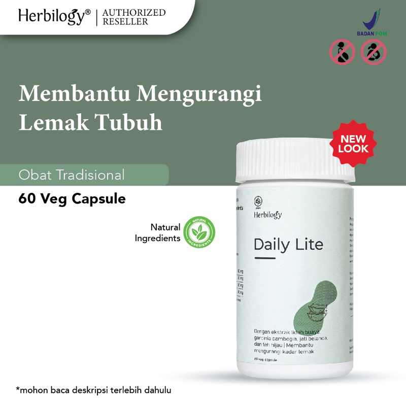 Jual Herbilogy Slimming Daily Lite Capsule - 60 kapsul / mengurangi ...