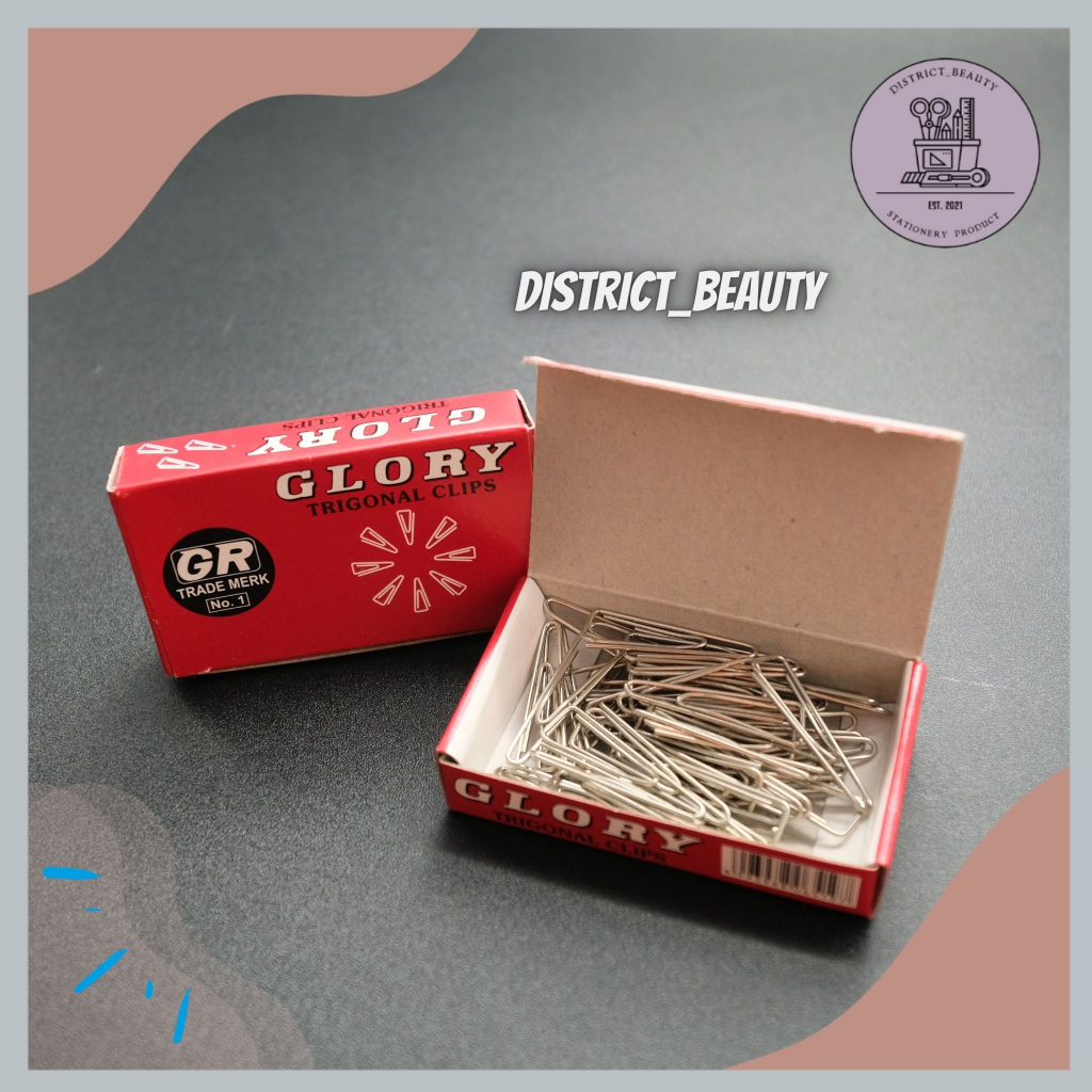 Jual GLORY PAPERCLIP TRIGONAL NO 1, SANGAT TEBAL, 55 -60 pcs. SEKELAS ...