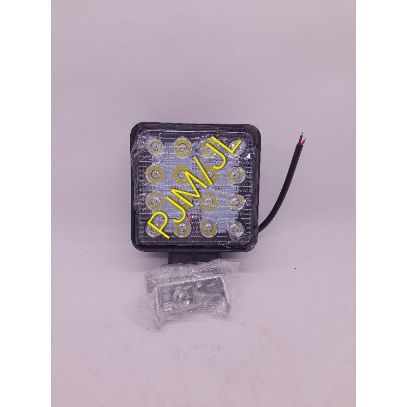 Jual LAMPU SOROT LED LAMPU KERJA LED 16 TITIK 12 VOLT 24 VOLT 48 WATT WARNA PUTIH TEBAL 5CM ...