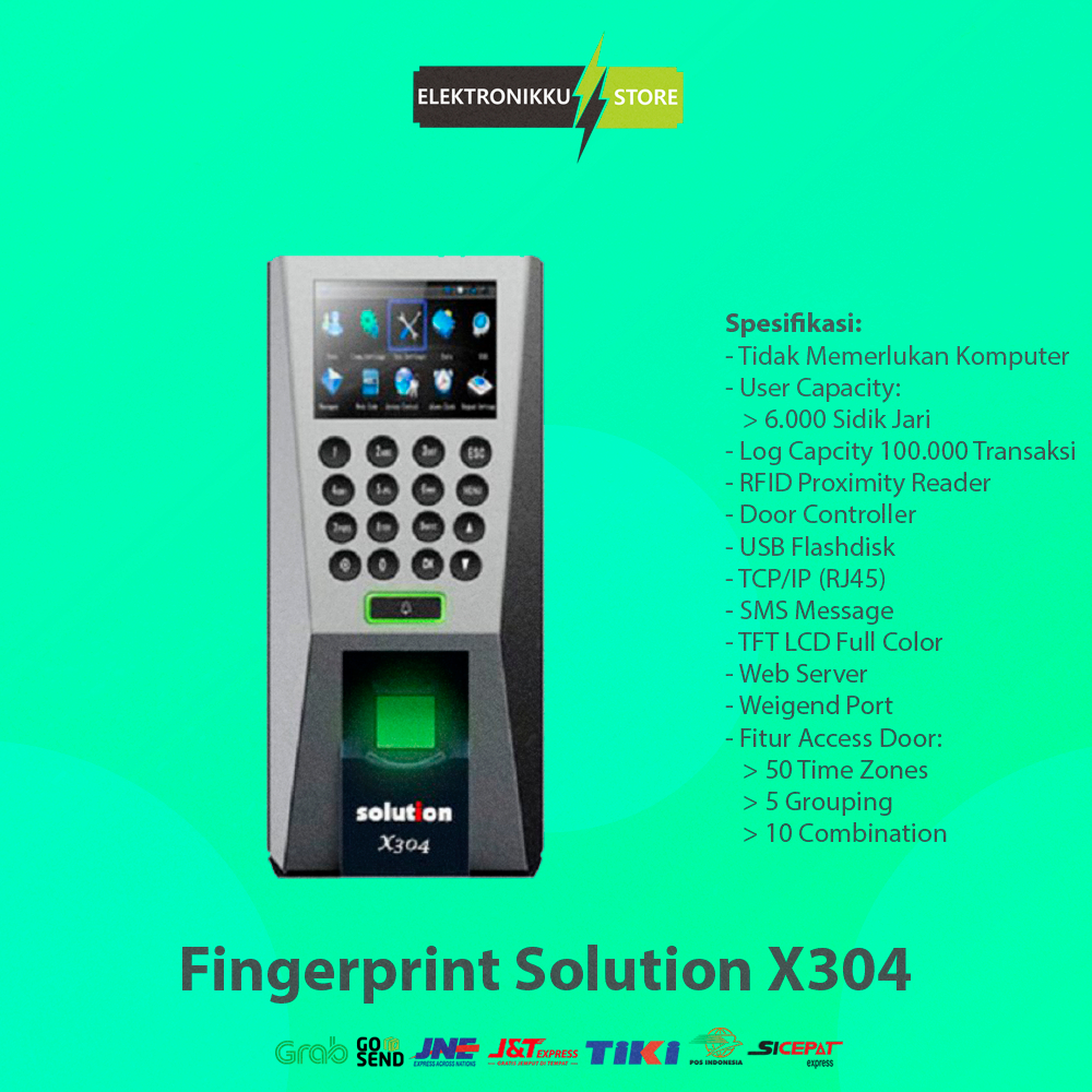 Jual Mesin Absensi Fingerprint Solution X304 Absen Absensi Sidik Jari ...