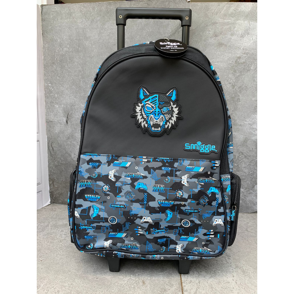 Jual SMIGGLE TROLLEY BACKPACK HI THERE TIGER - TAS TROLI SMIGGLE ...