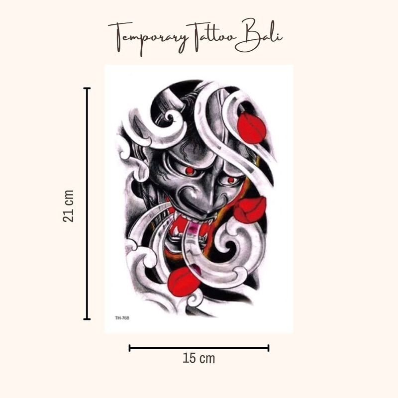 Jual Temporary Tattoo Basic/Oni design/temporer/medium | Shopee Indonesia